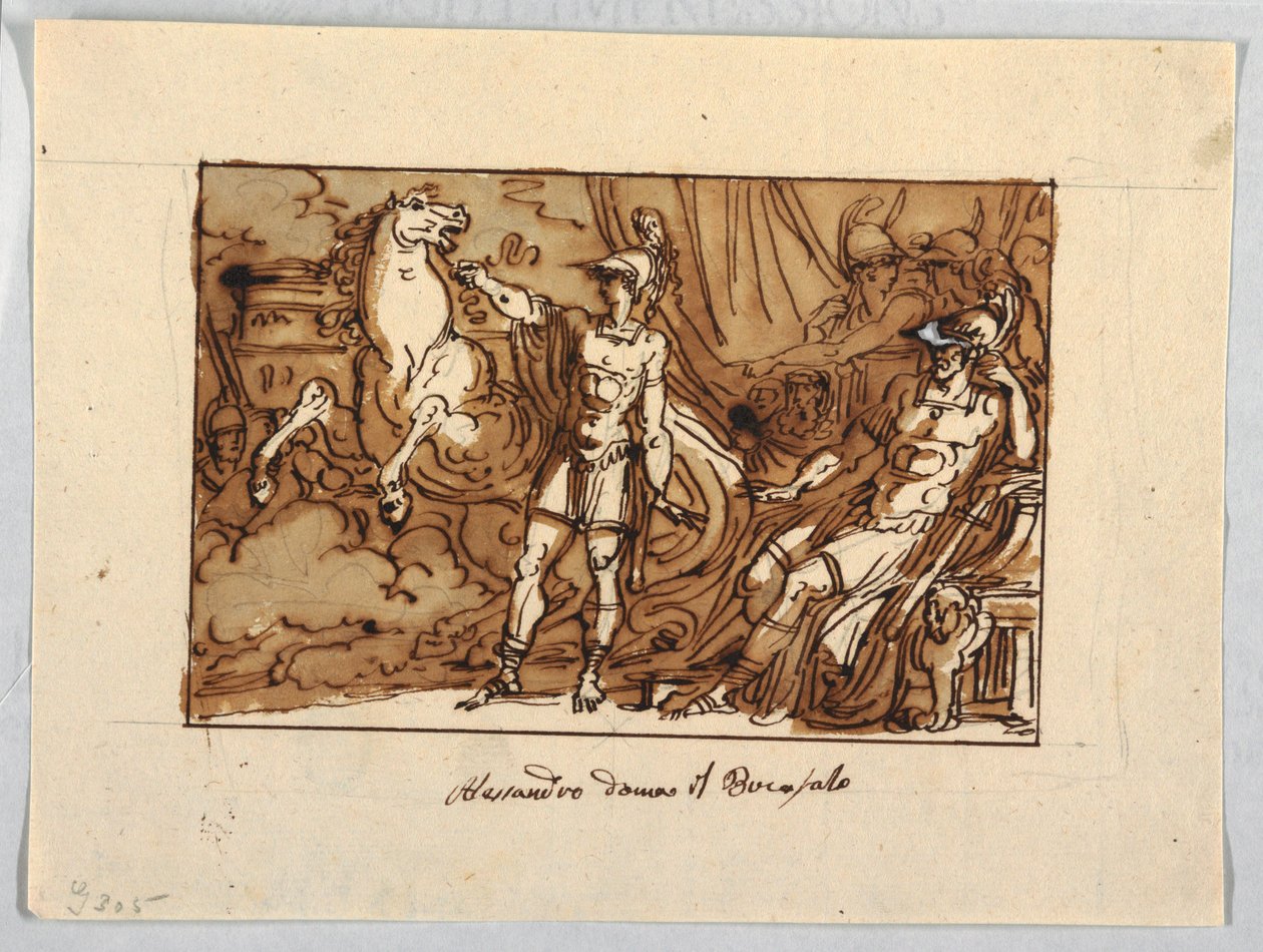 Alexander the Great Taming Bucephalus by Felice Giani