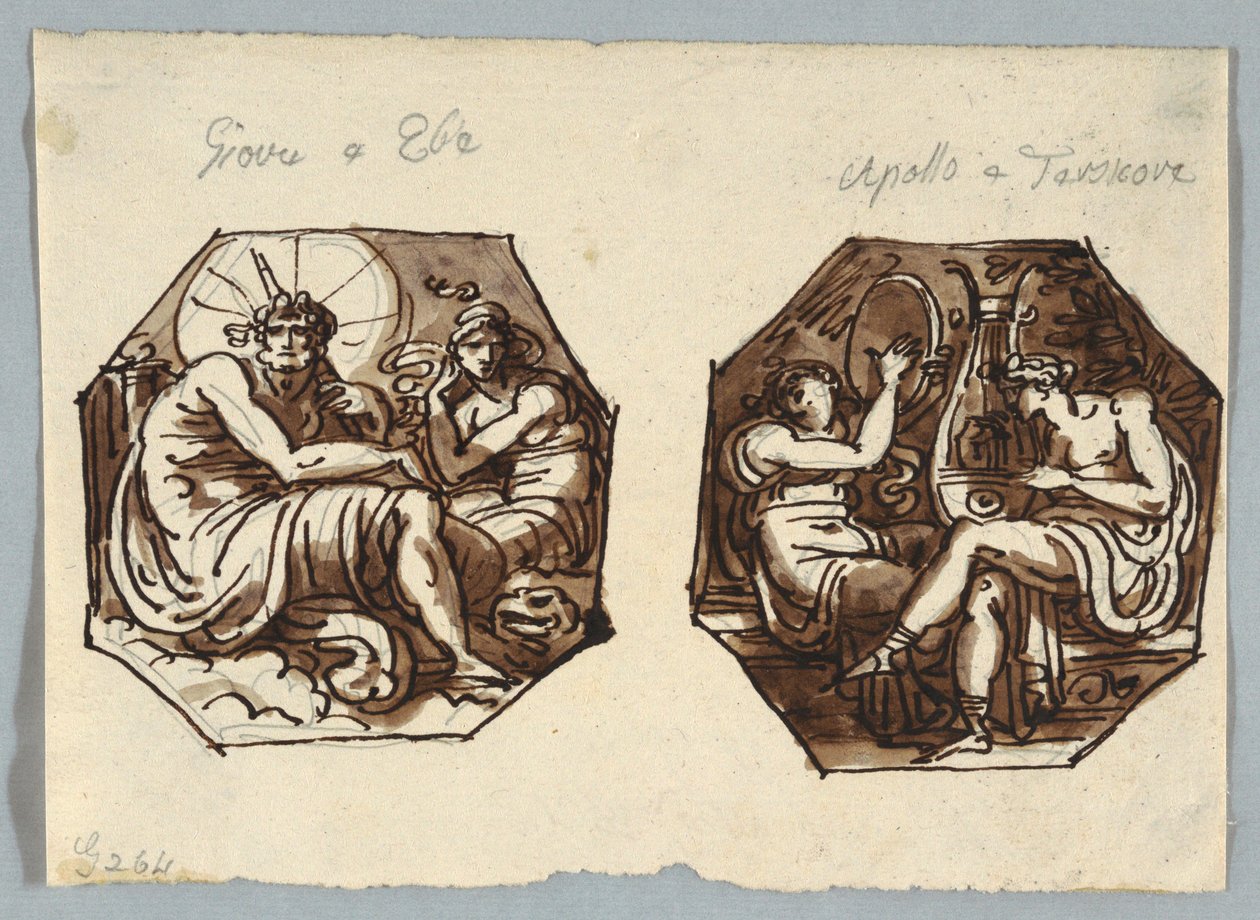 Jupiter and Hebe, Apollo and Terpsichore by Felice Giani