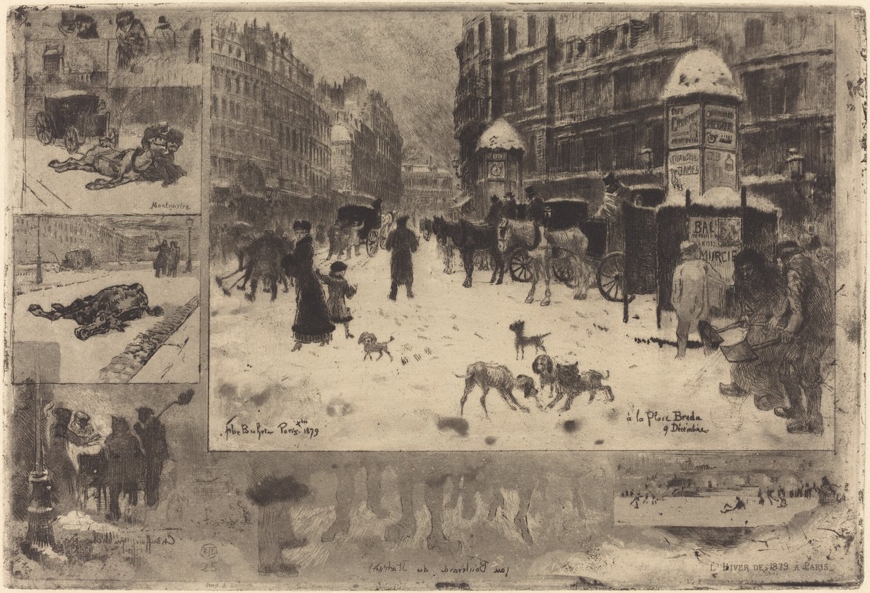 Winter in Paris by Felix Hilaire Buhot: Buy fine art prints