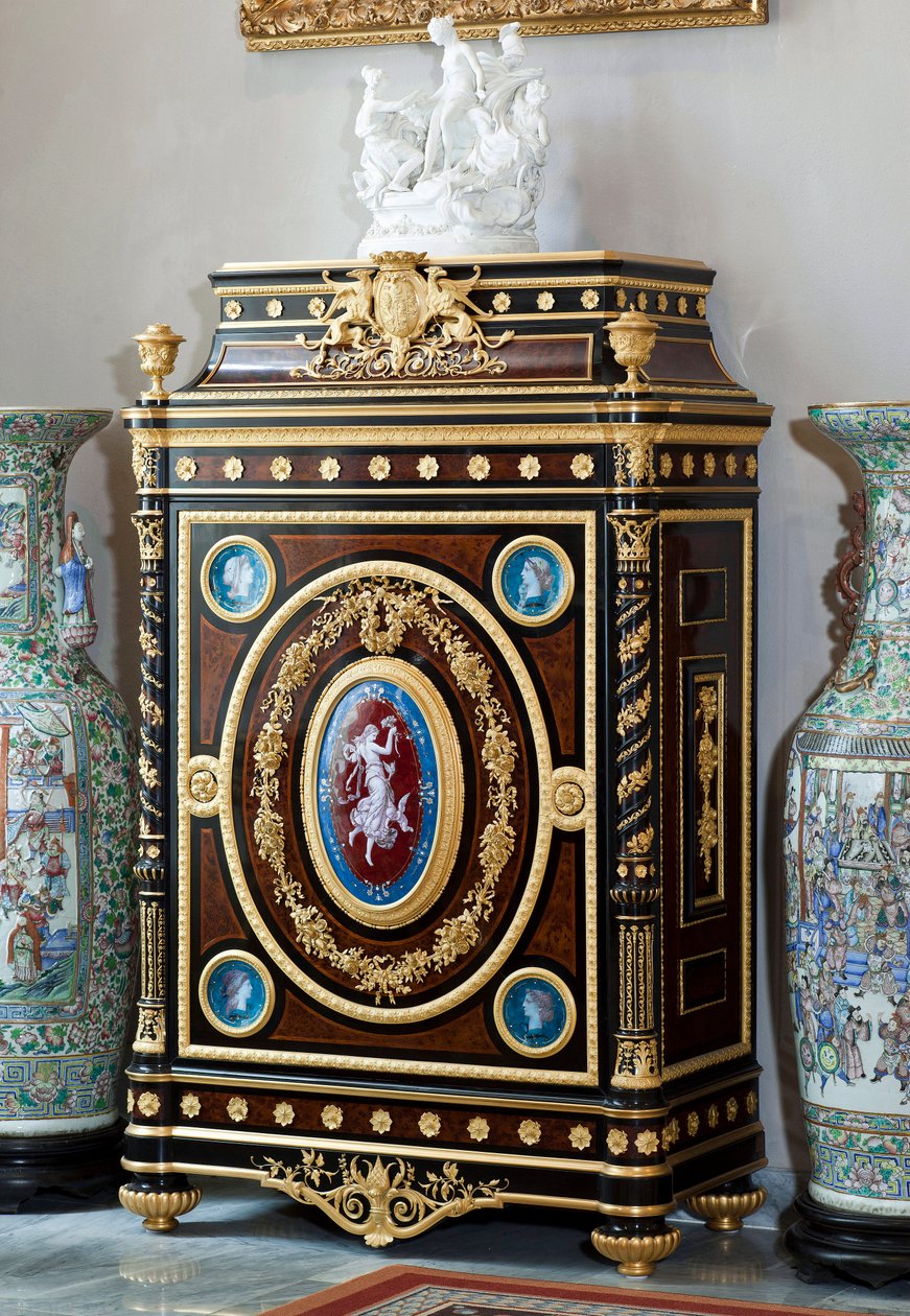 Furniture decorates the coat of arms of the Brignole Sale family by the ...