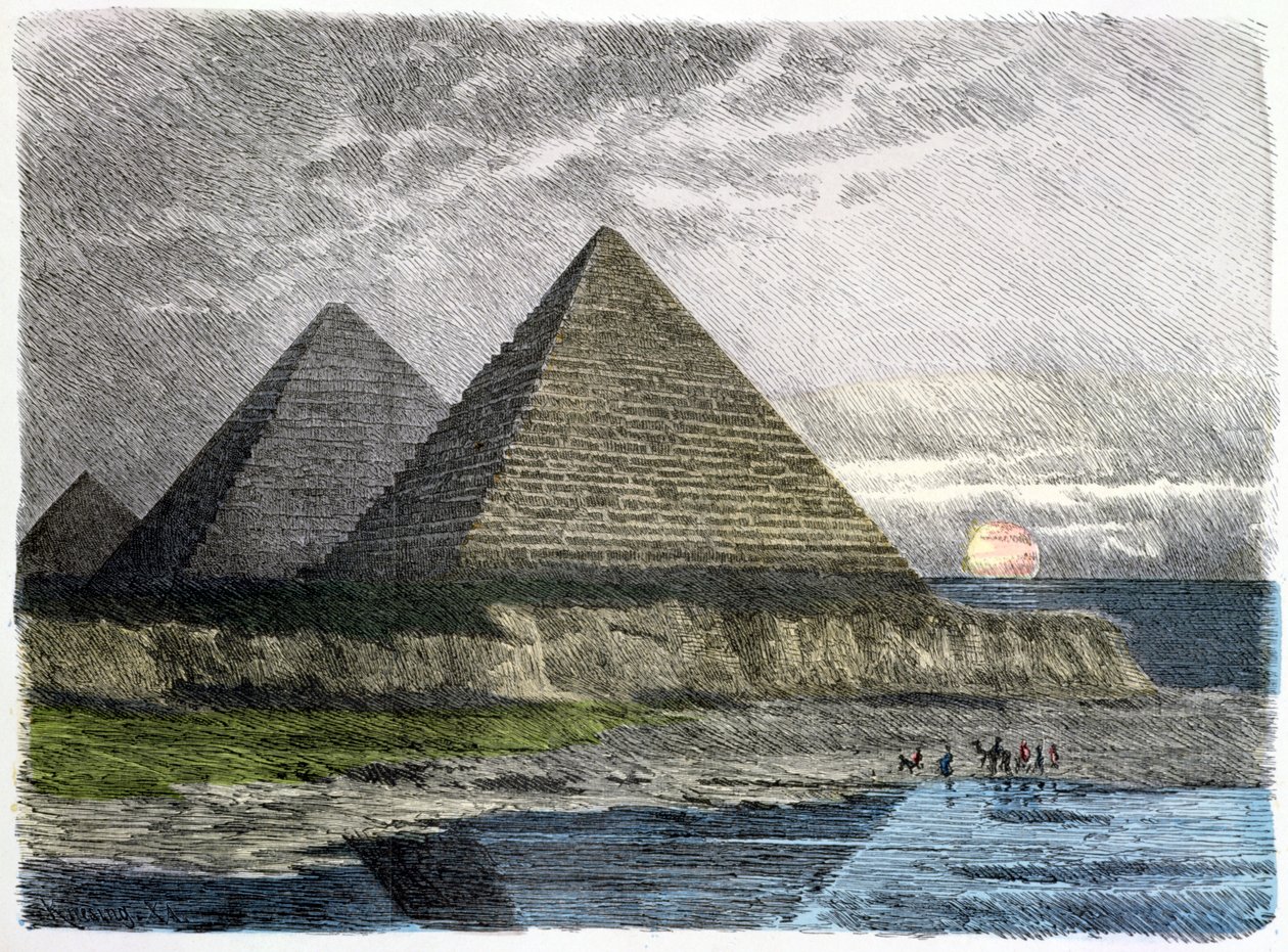 The Pyramids of Giza, from a Series of the 'Seven Wonders of the World'