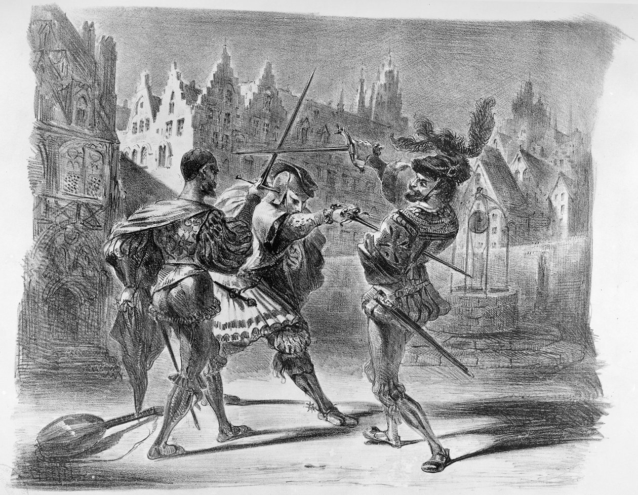 Duel Between Faust and Valentine, from Goethe's Faust