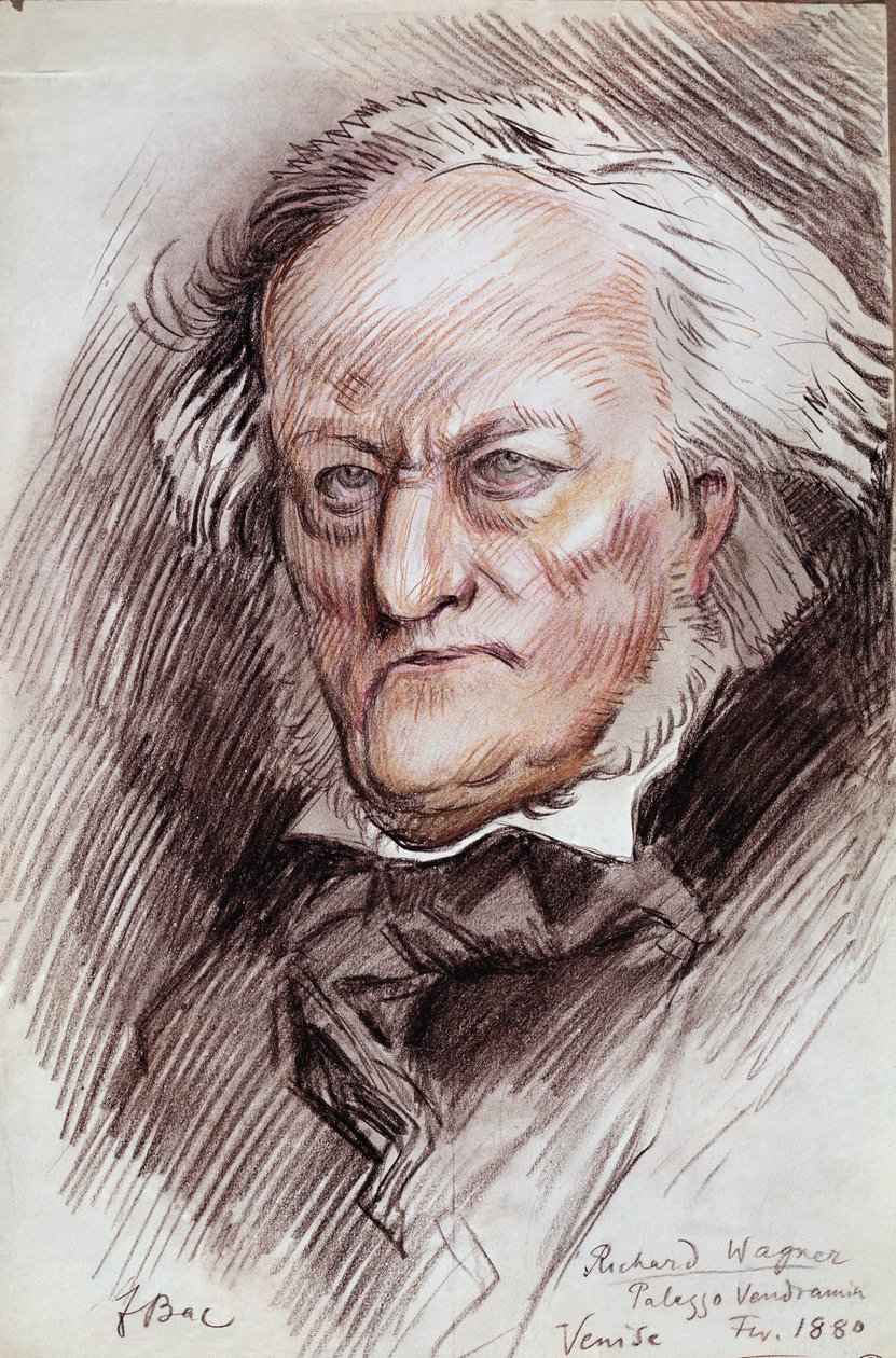 Portrait of Richard Wagner by Ferdinand Sigismund Bac