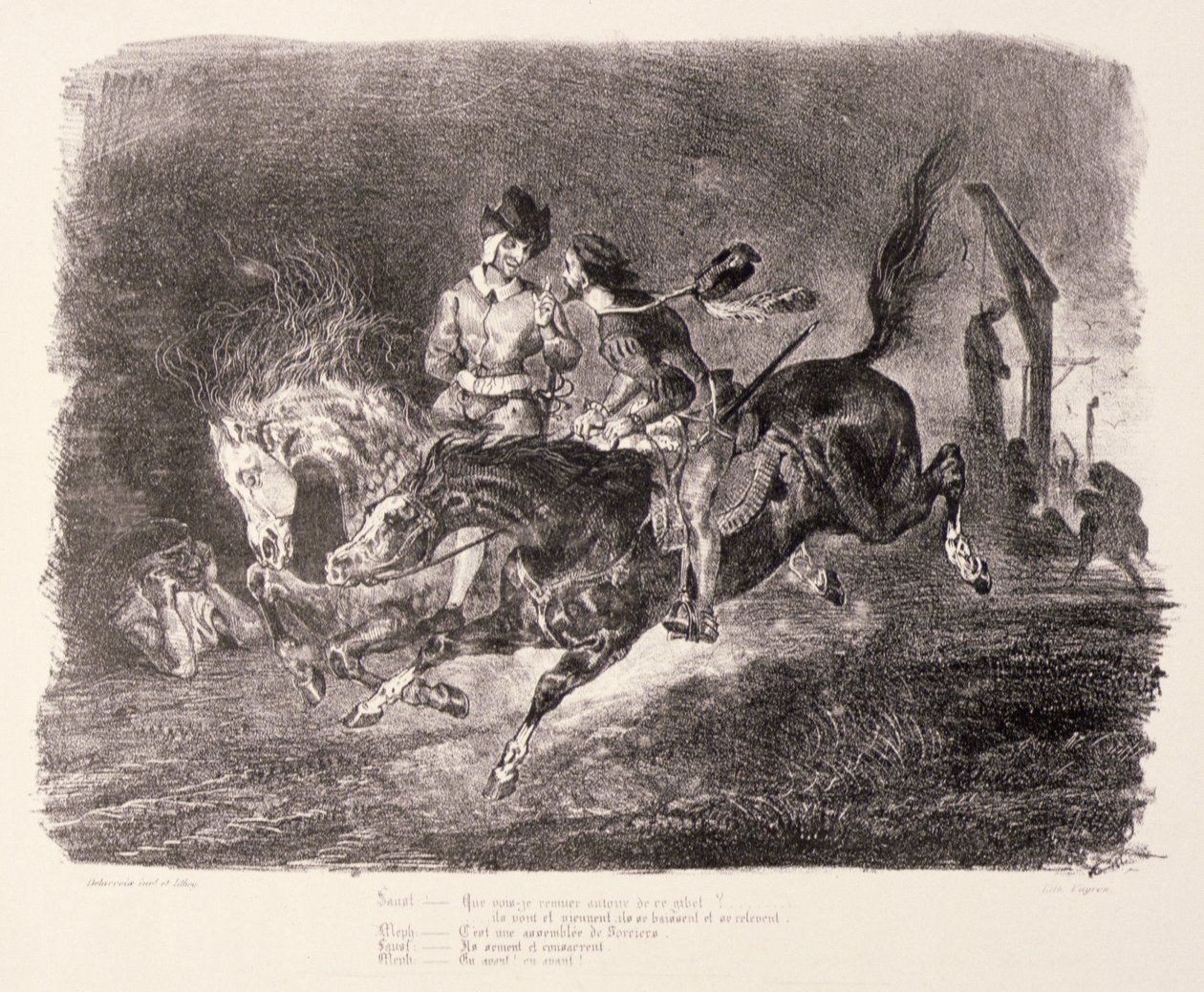 Faust and Mephistopheles Galloping through the Sabbath Night, 1828
