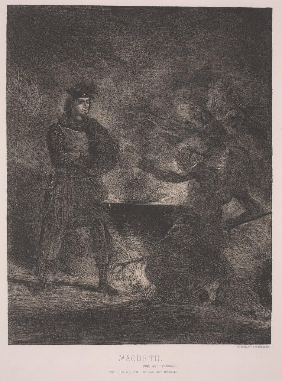 Macbeth by Ferdinand Victor Eugene Delacroix: Fine art print