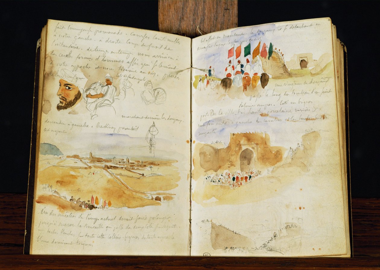 Sketches of Arabs, Landscapes of Morocco, Arab Crowds, Gate of Meknes ...