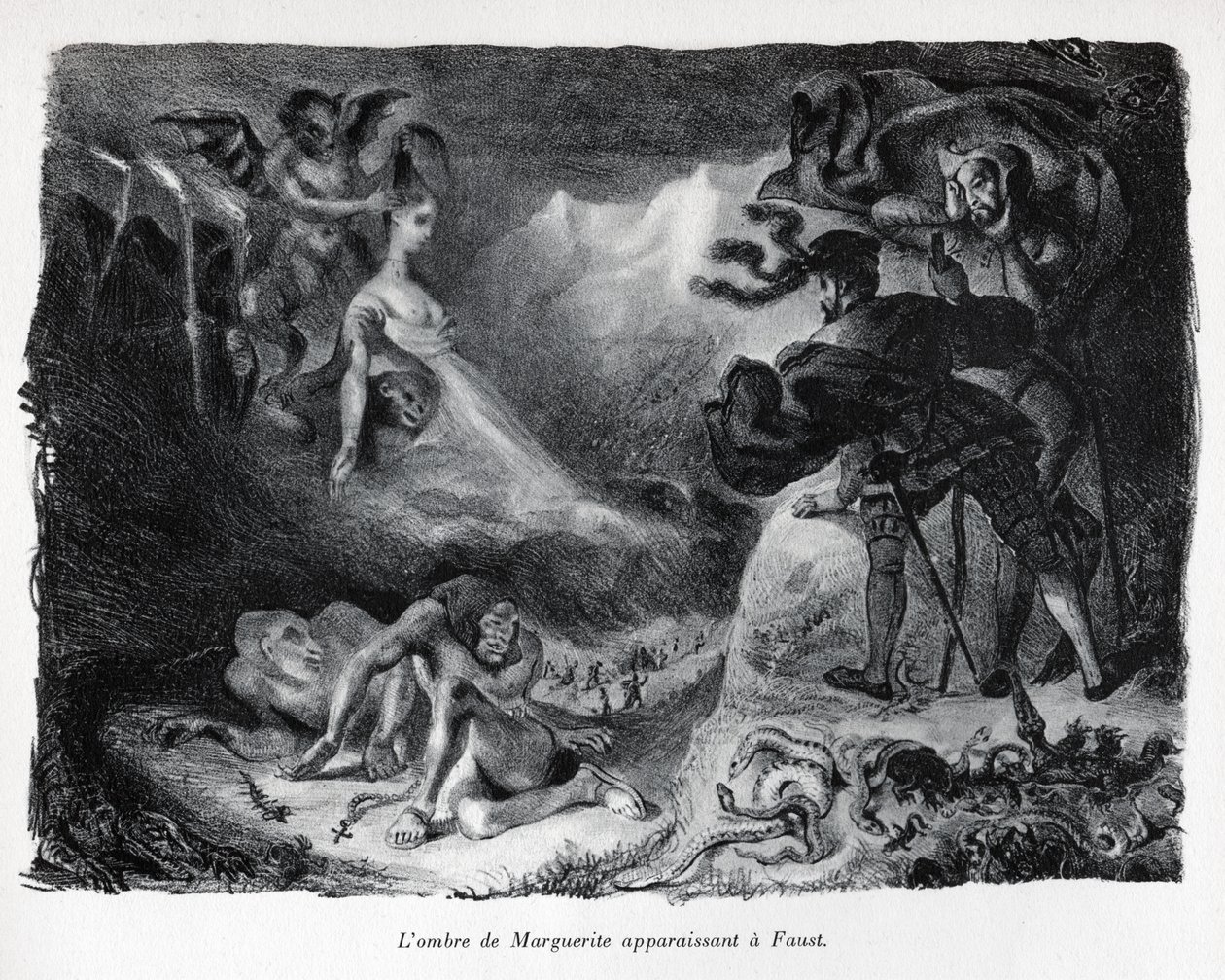 The shadow of Gretschen appears at Faust