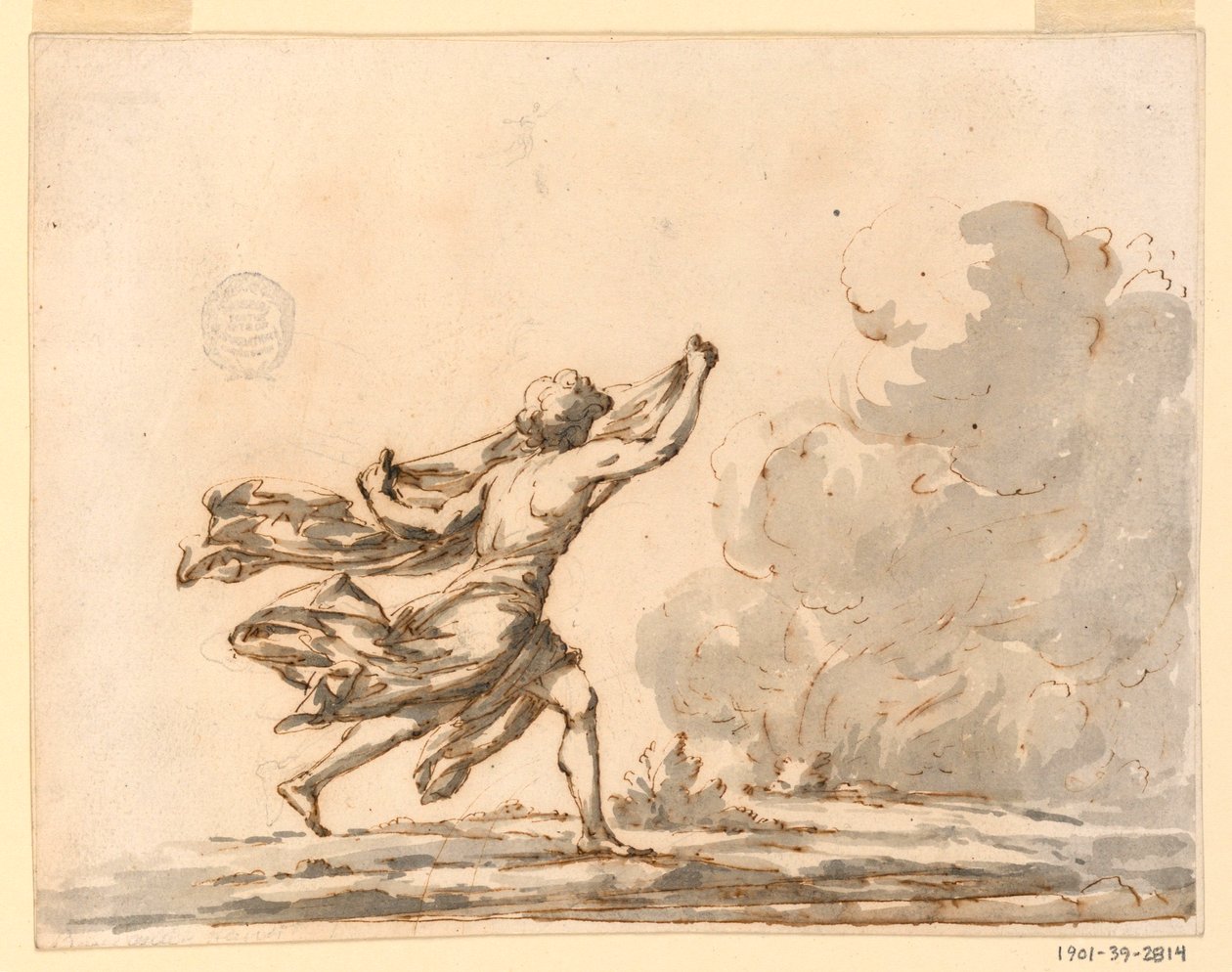 A Young Man Running Toward a Fire, mid-18th century