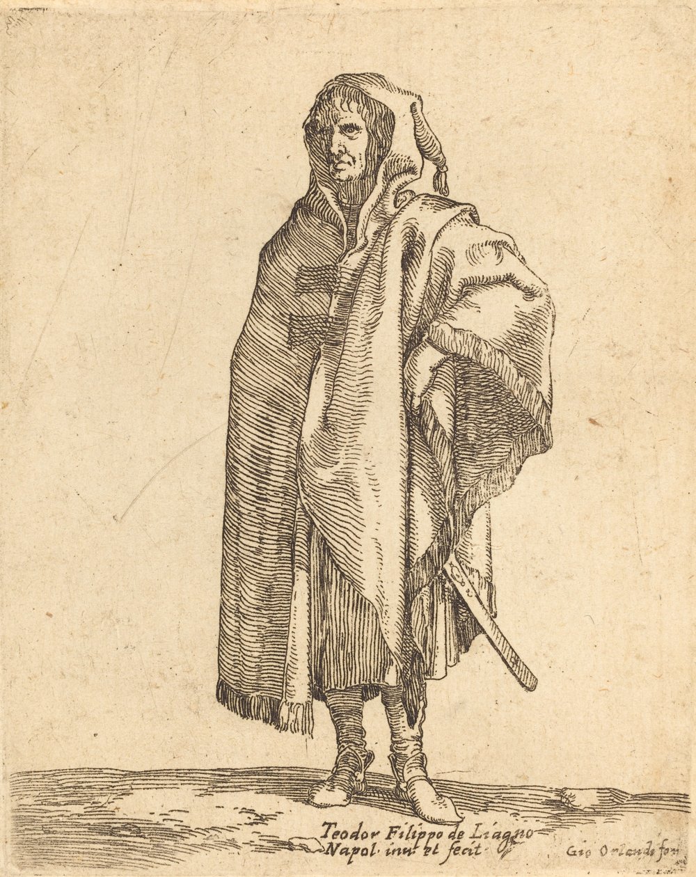 Standing Soldier in a Long Cloak by Filippo Napoletano