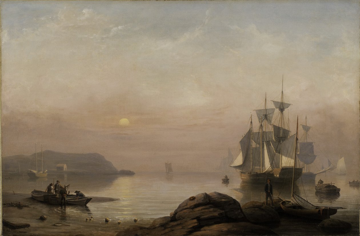Sunrise Through Mist by Fitz Henry Lane: Buy fine art prints