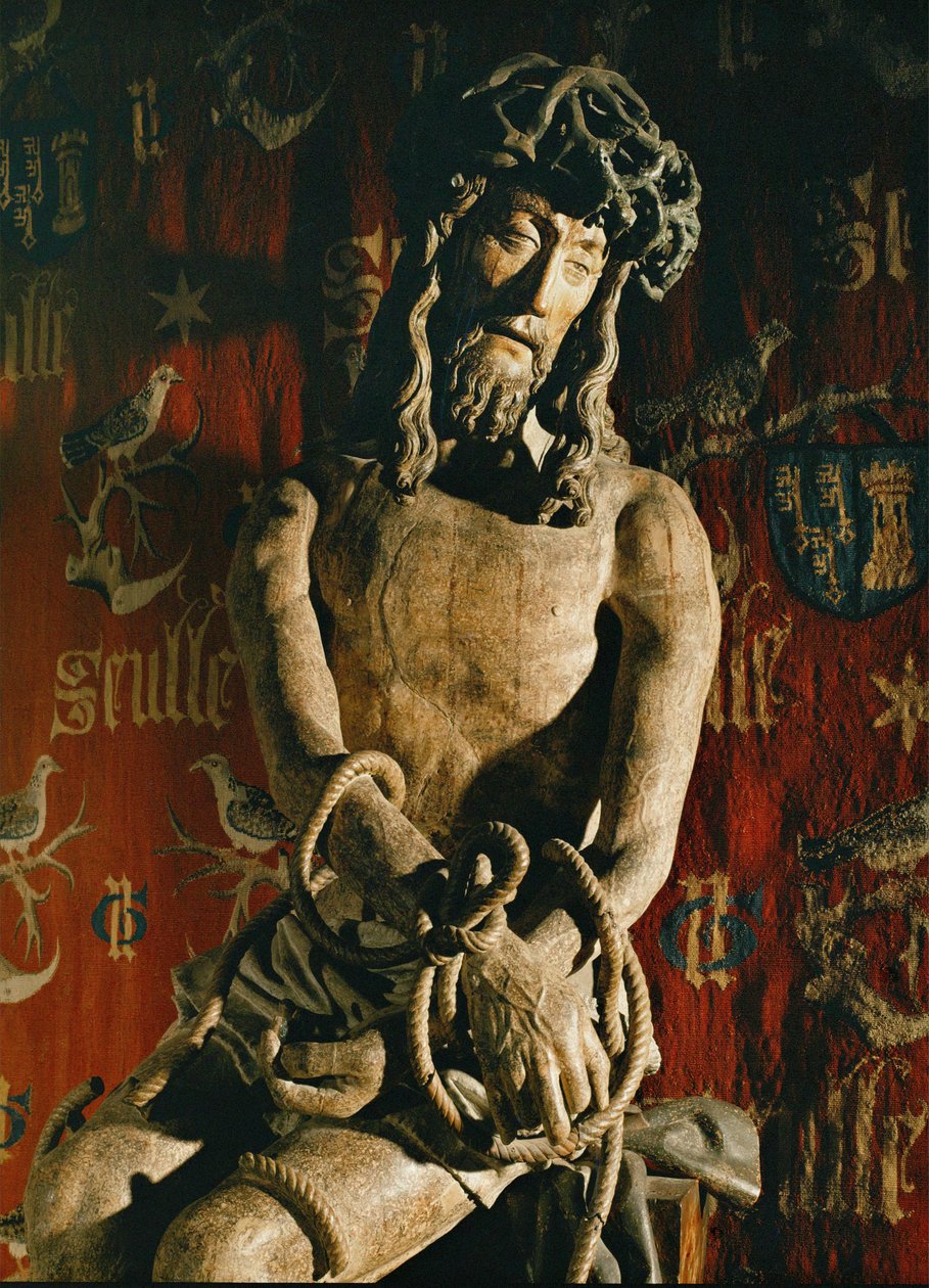 Christ with hands tied Statue by Flemish School