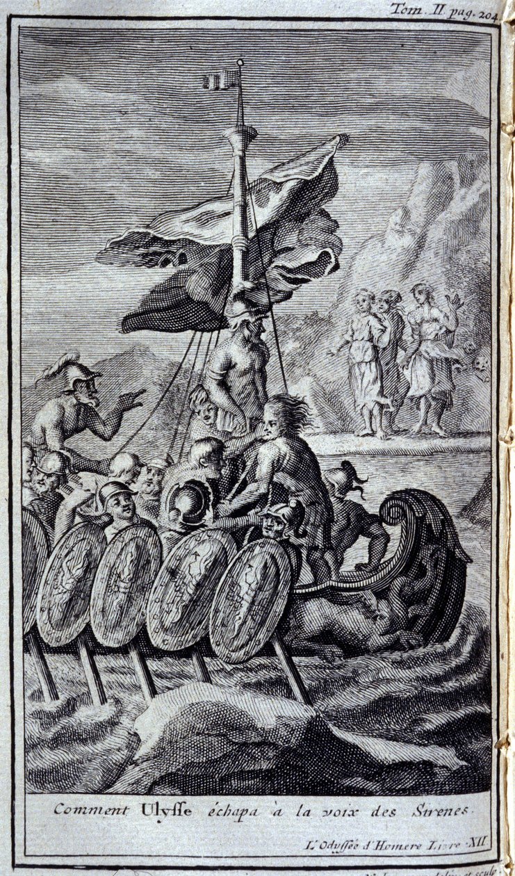 How Ulysses Escaped the Voice of the Sirens (Illustration for Book XII ...