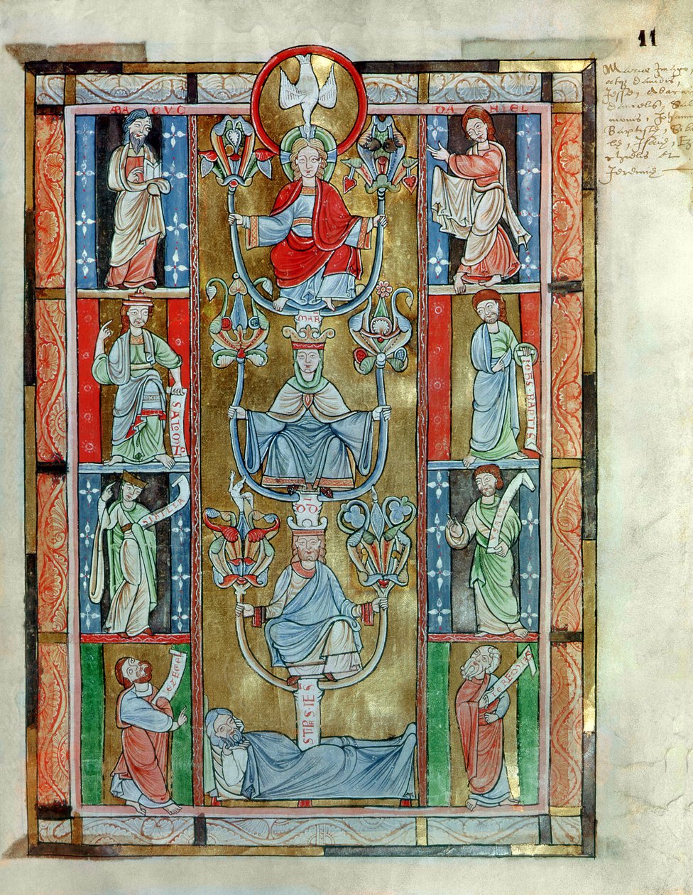The Tree of Jesse, from De Laudibus Sancte Crucis by Rabanaus Maurus ...