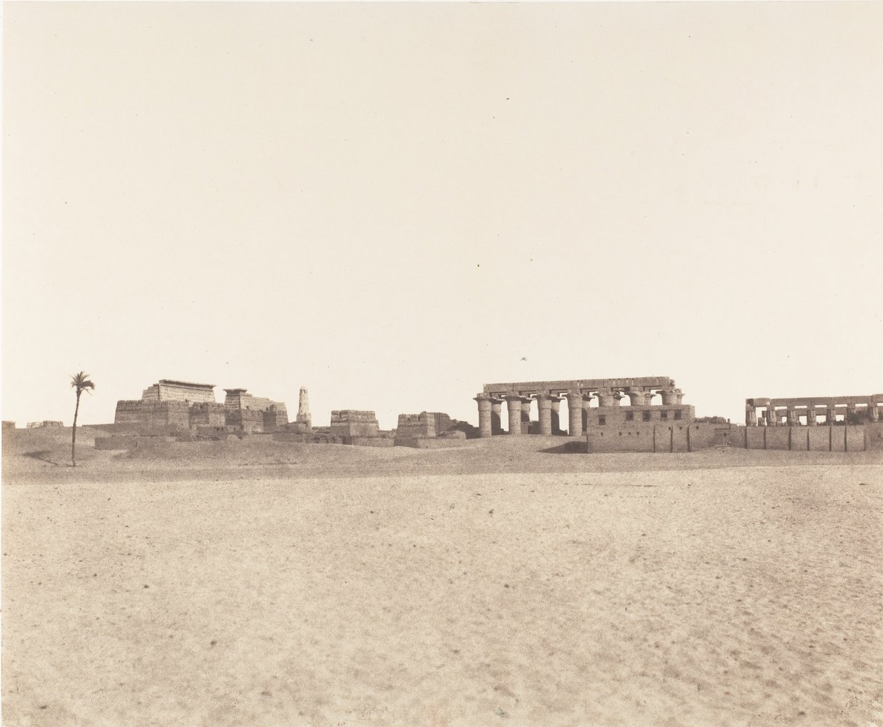 Luxor Thebes, General View of the Ruins by Félix Teynard