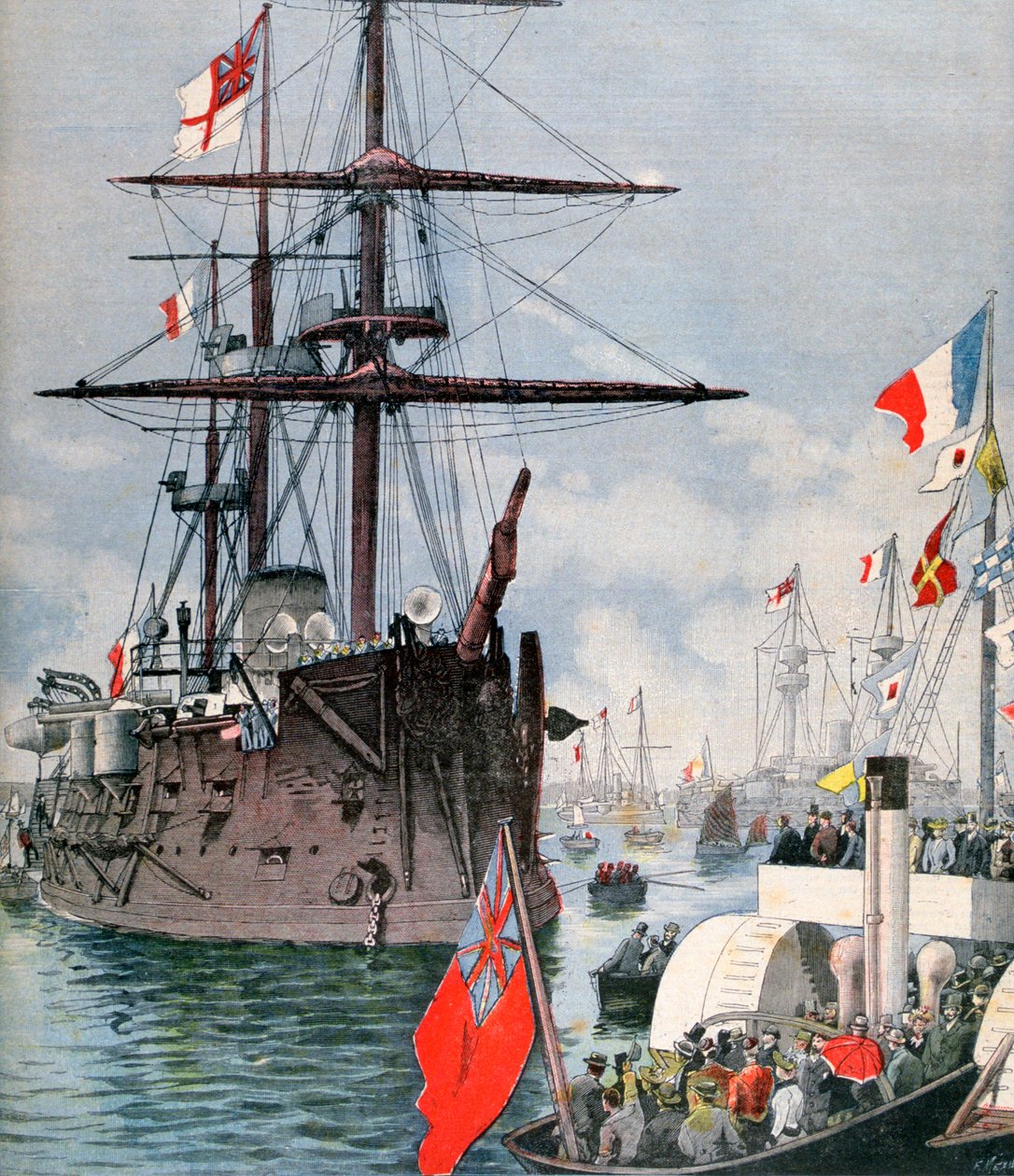French Flotilla in Portsmouth Harbour by Fortuné Méaulle
