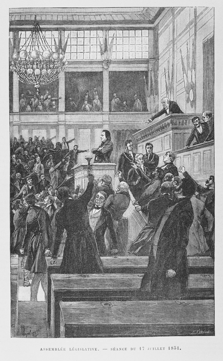 Victor Hugo at the Legislative Assembly Delivering a Speech on the ...