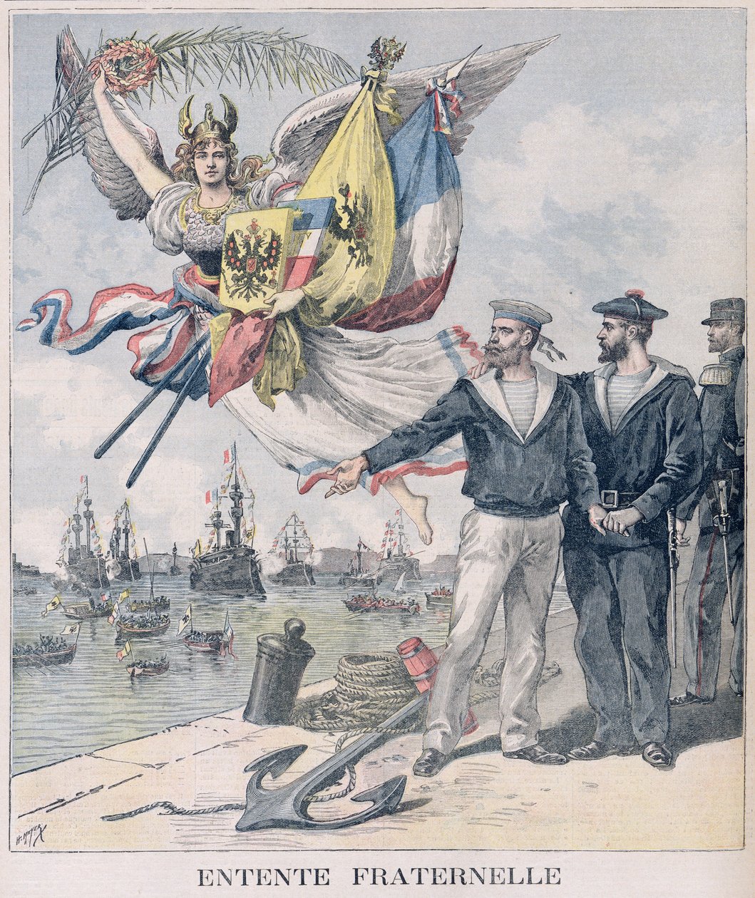 The Franco-Russian Entente, Illustration from 'Le Petit Journal'