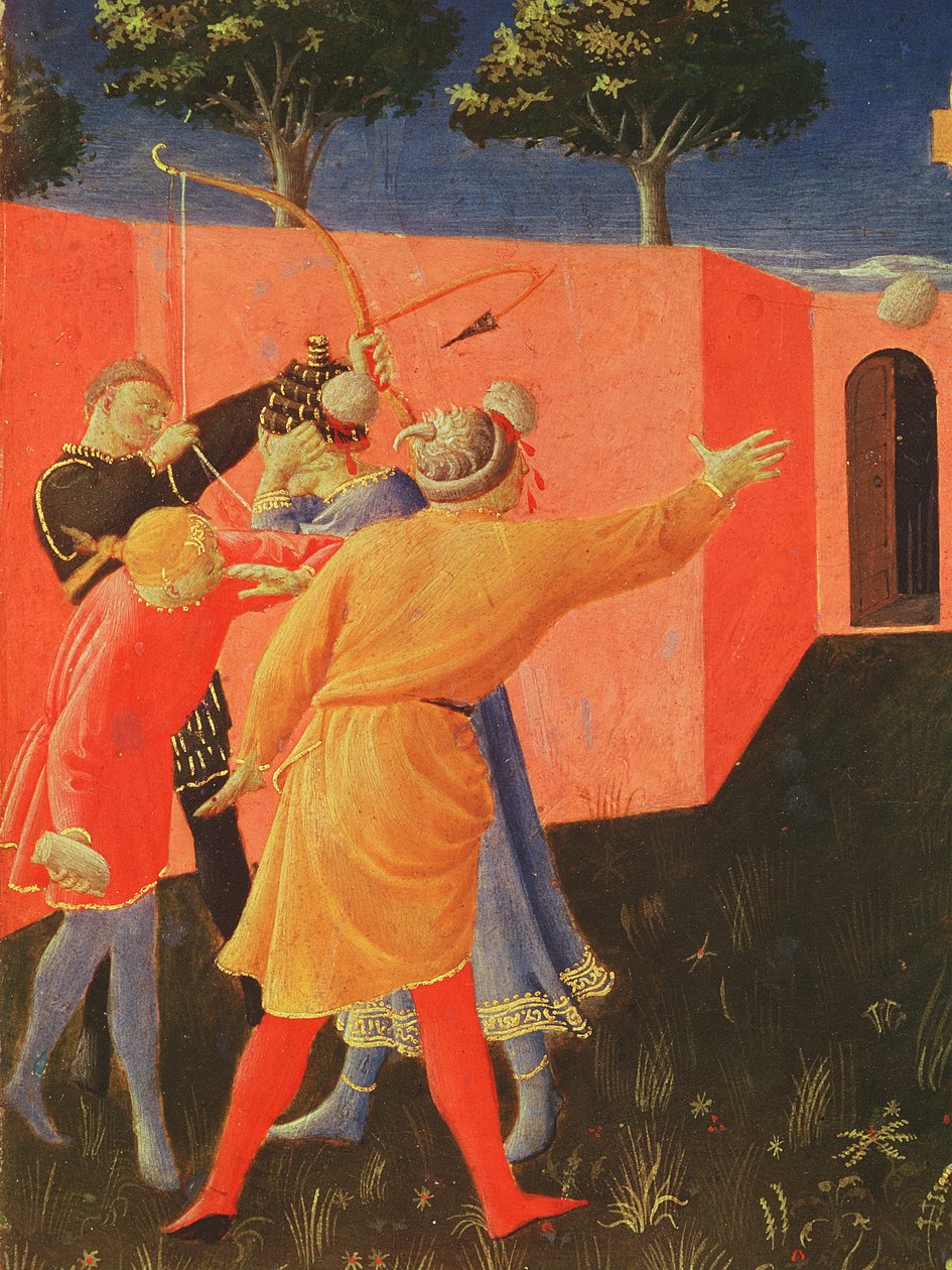 The Crucifixion and Stoning of SS. Cosmas and Damian, (detail)
