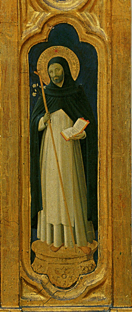 (detail) Santa Trinita Altarpiece, frame and pinnacles by Lorenzo Monaco (Piero di Giovanni)