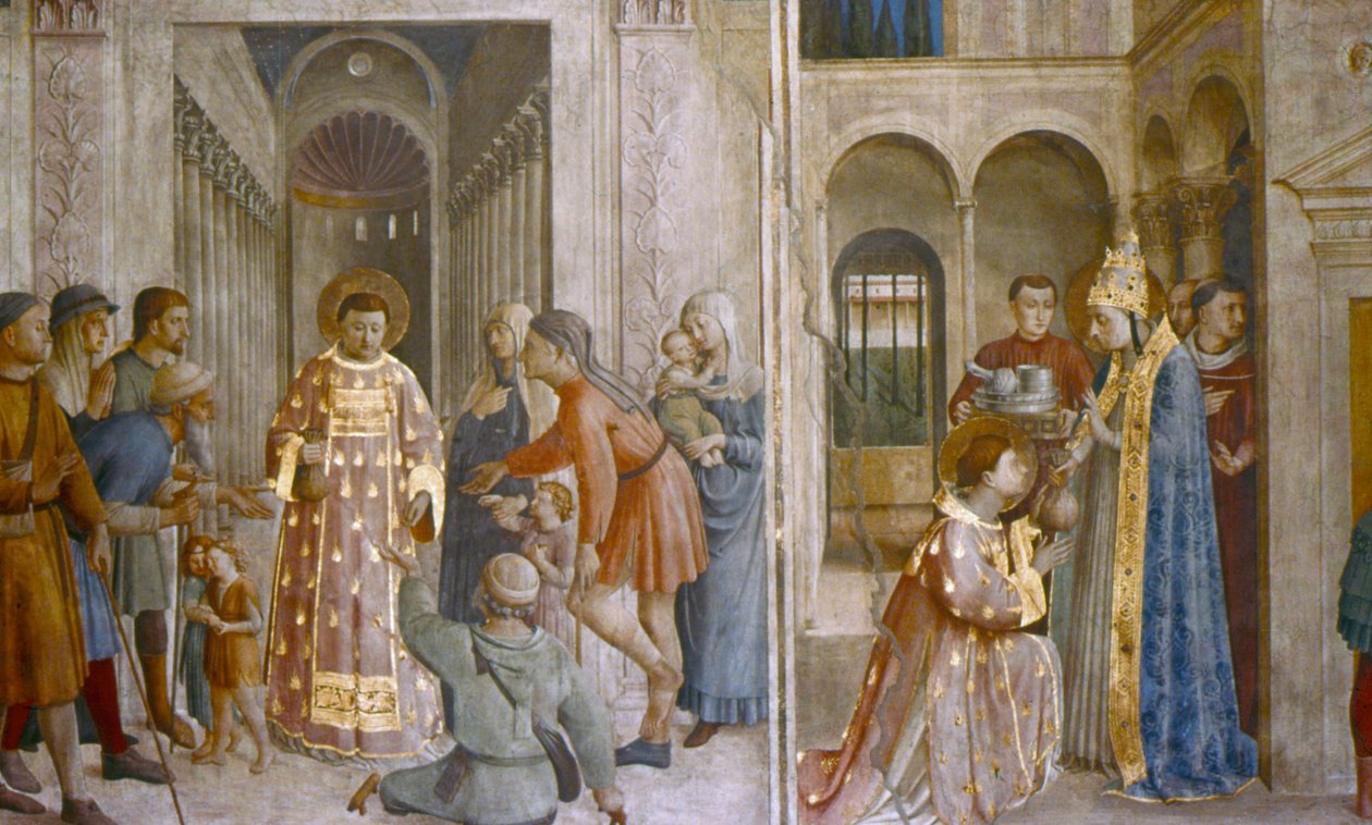 Pope Sixtus II gives church treasure to St Laurence