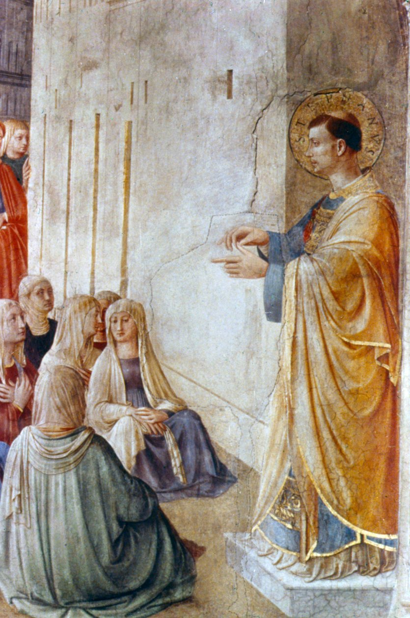 St Stephen Preaching (detail) by Fra Angelico