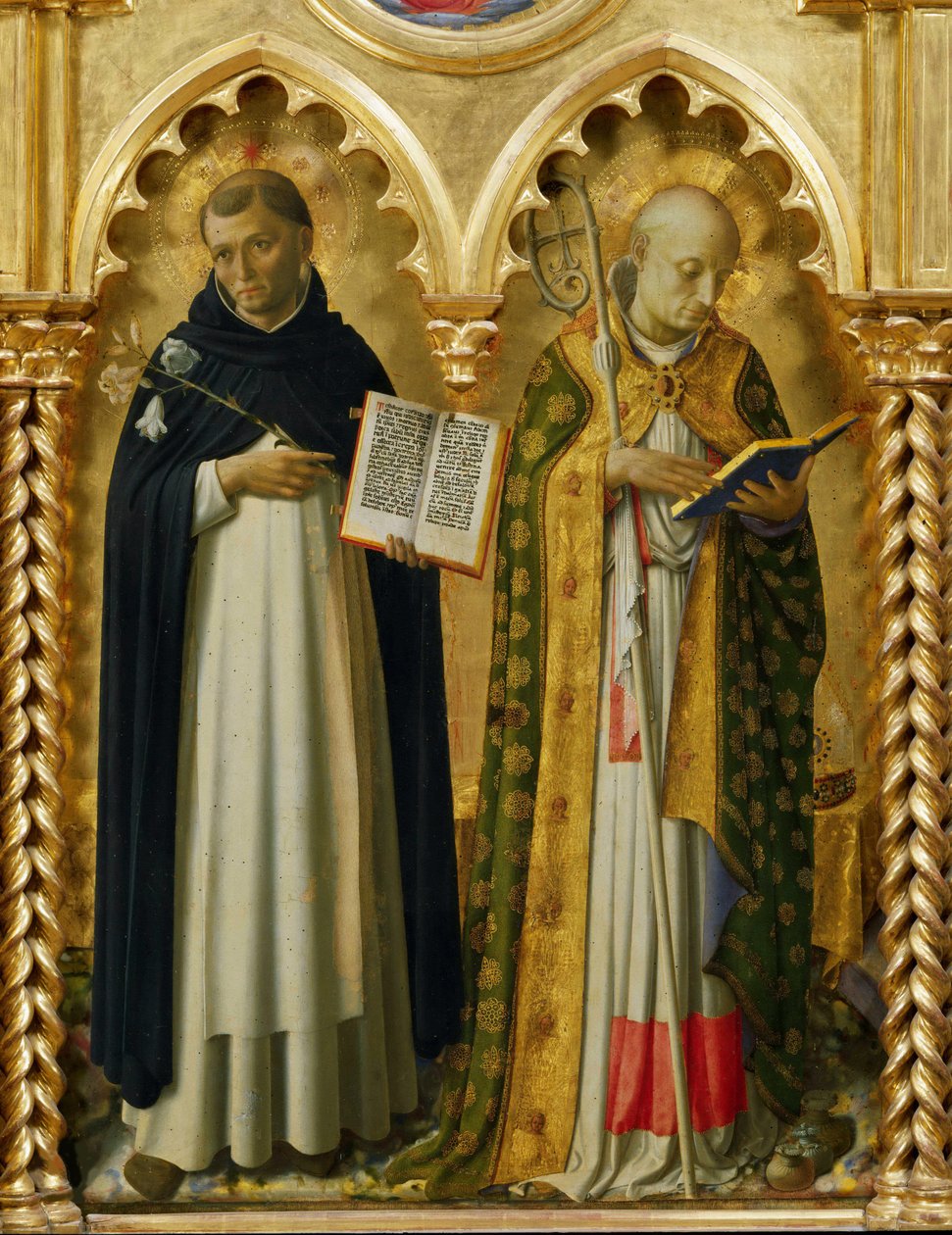 Saints Dominicus and Nicholas of Bari from the Perugia Altarpiece, ca 1437