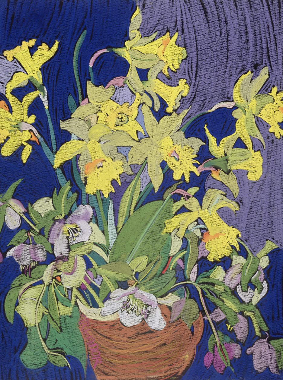Daffodils with Jug by Frances Treanor: Buy fine art print