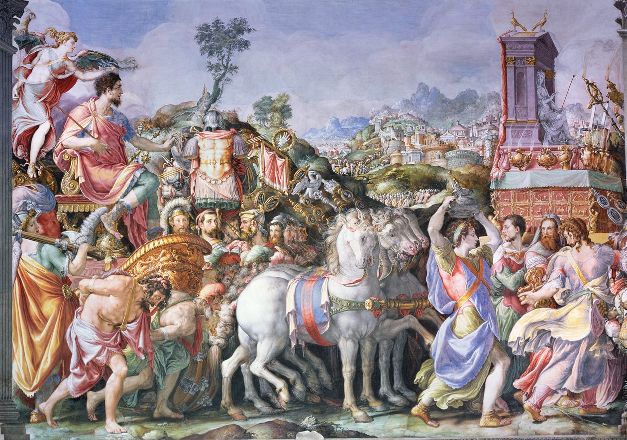 The Triumph of Marcus Furius Camillus (447-365 BC), from the Sala dell ...