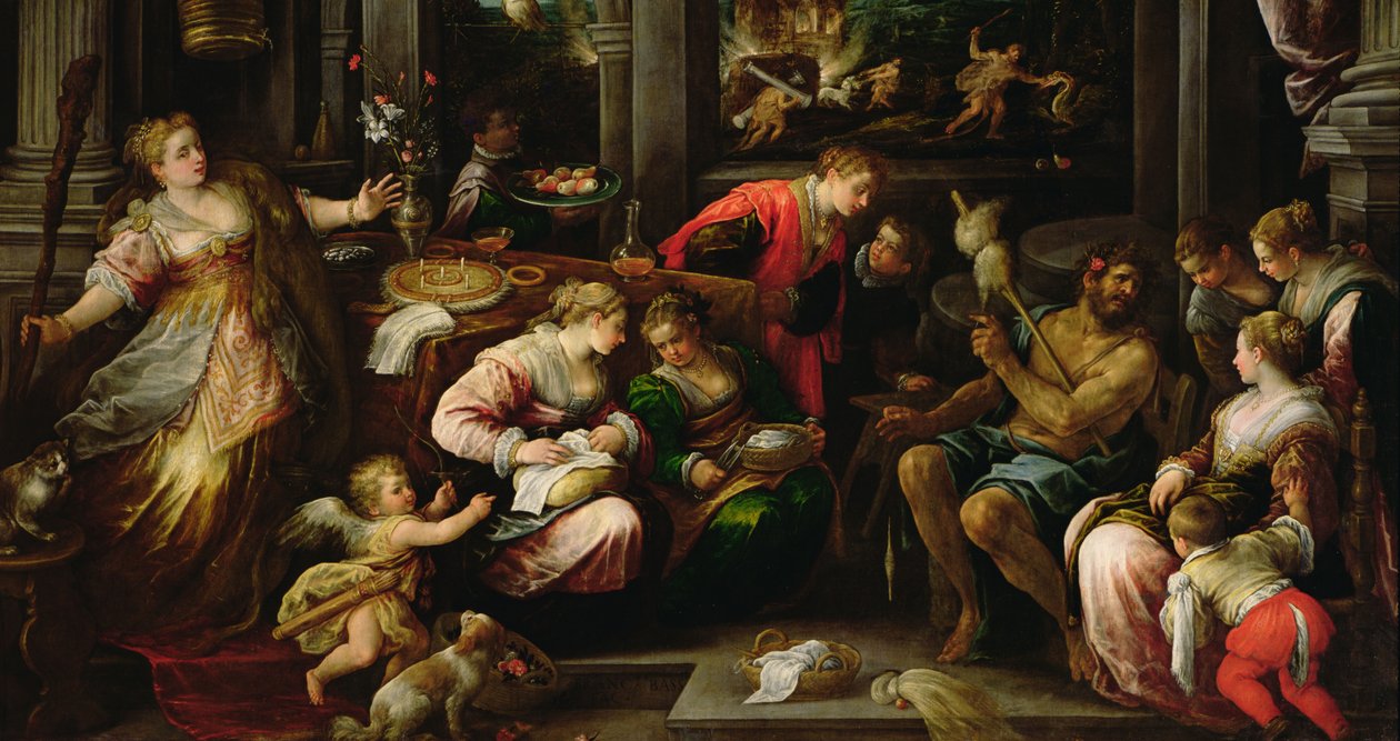 Hercules and Omphale, Queen of Lydia, 1587