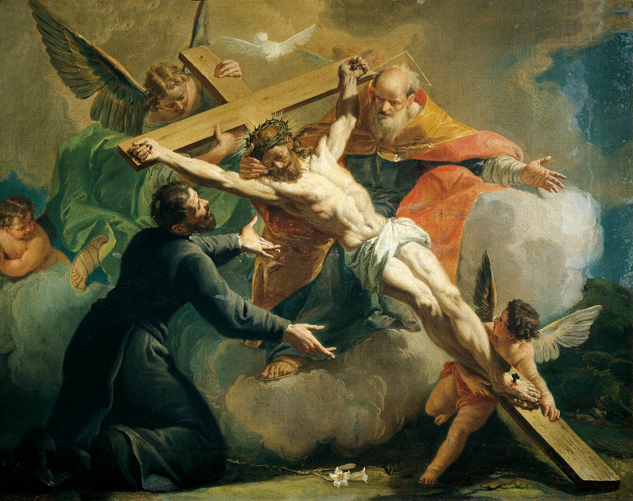 Crucifixion with God the Father and Saint Ignatius of Loyola