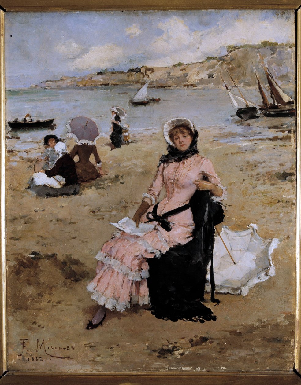 On the Beach by Francesco Miralles Galaup: Fine art print