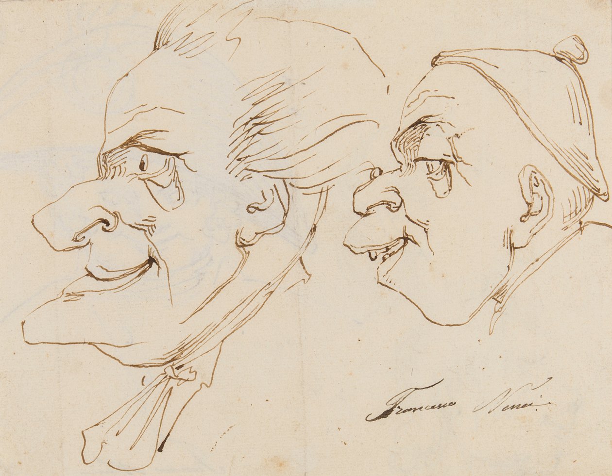 Page of caricatures by Francesco Nenci: Buy fine art print