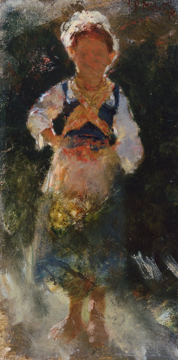 Backlit Girl by Francesco Paolo Michetti: Fine art print