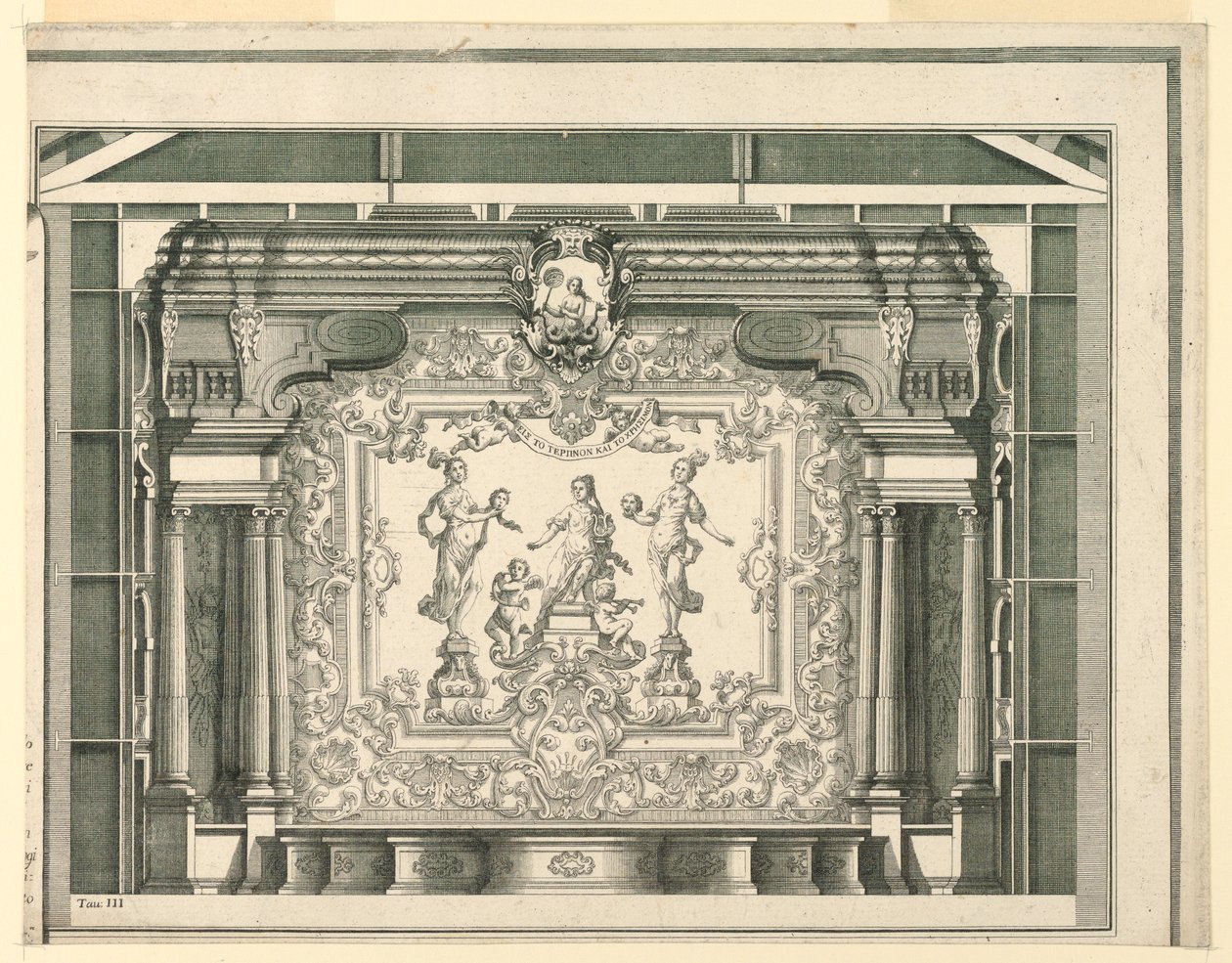 Transverse Section, Proscenium, and Curtain, Teatro Filarmonico, Verona