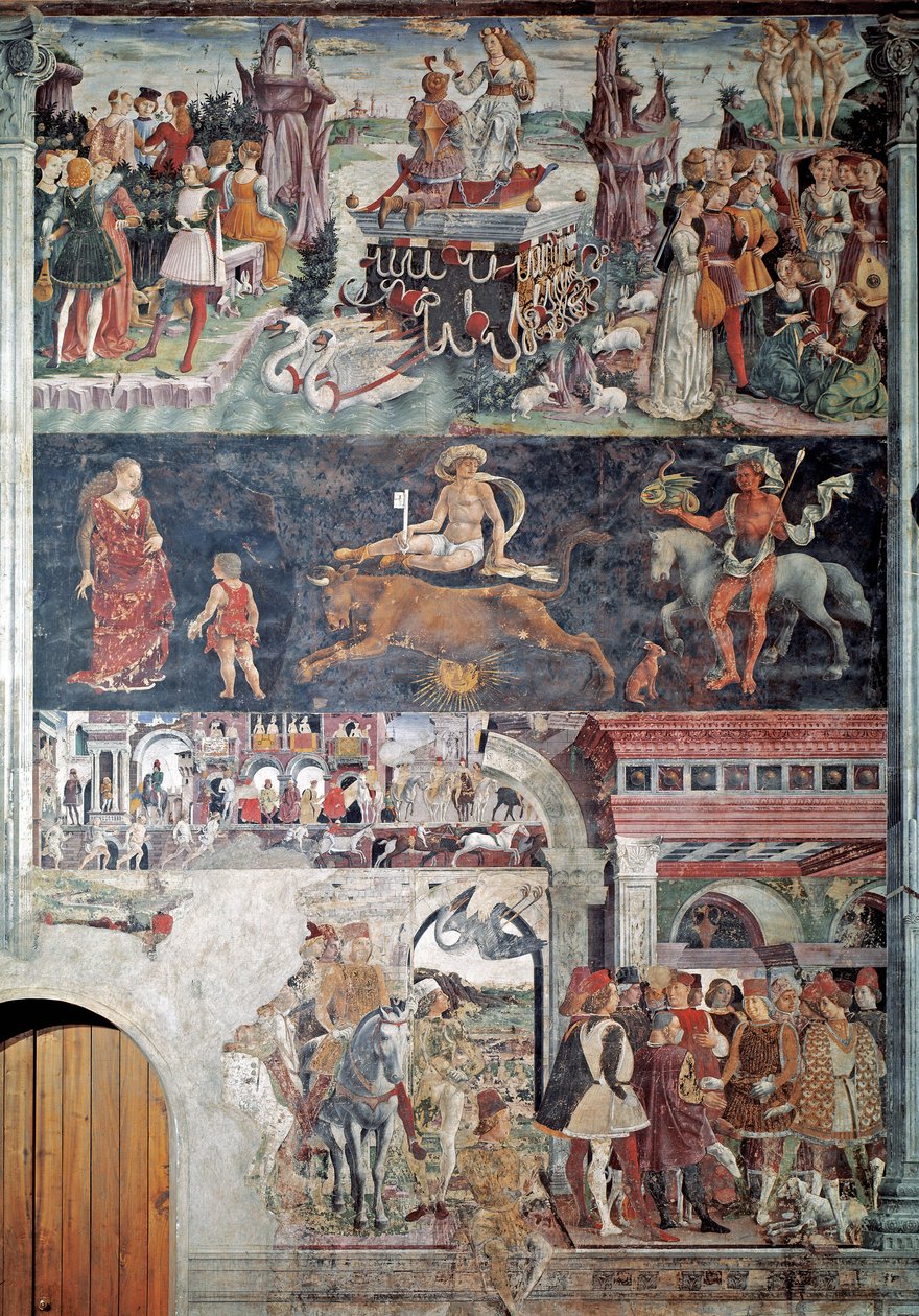 Allegory of April: The Triumph of Venus, the Decans of Taurus, Borso d ...