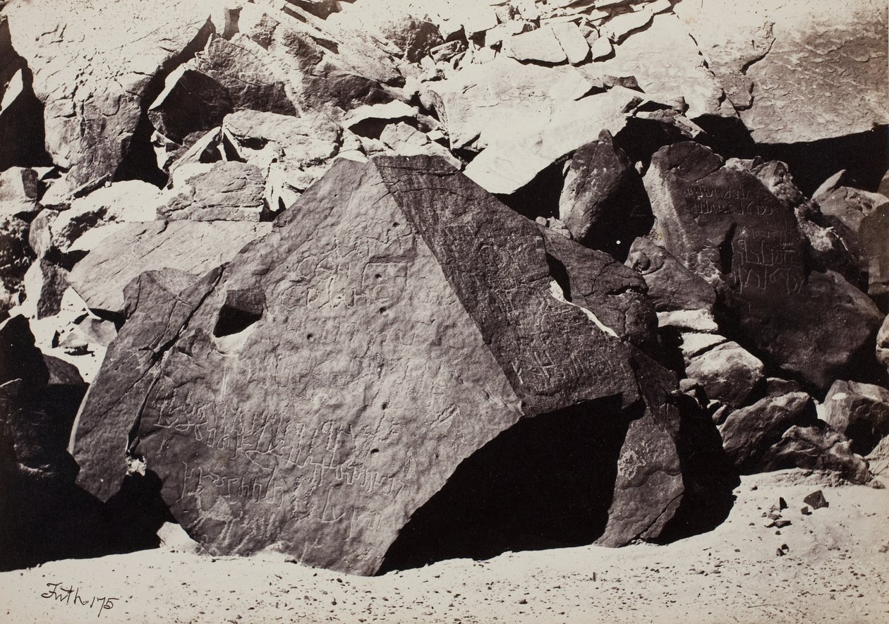 Sinaitic Inscriptions in Wadi El-Mukattab by Francis Frith