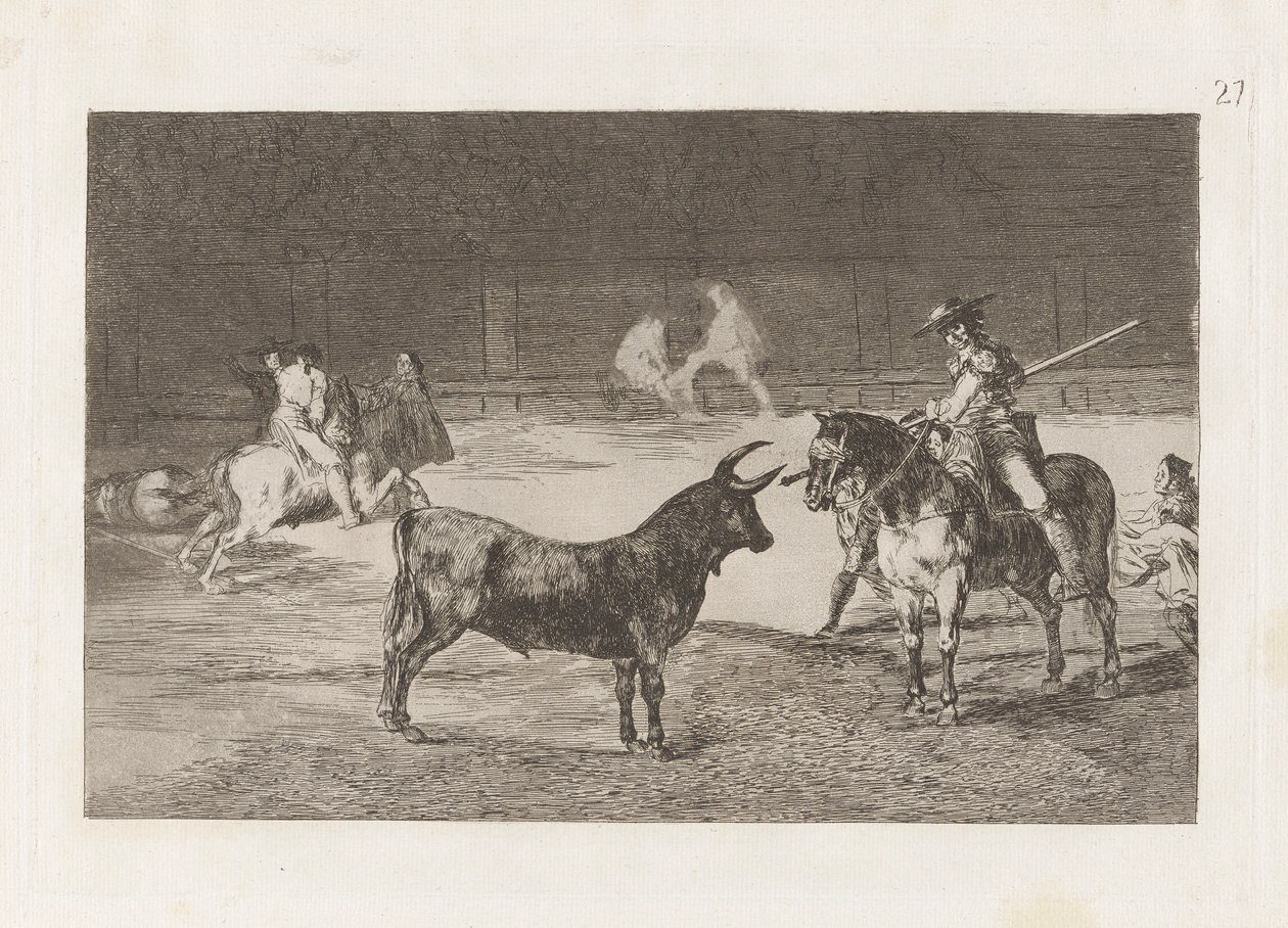 The Celebrated Picador, Fernando del Toro, Draws the Fierce Beast on ...