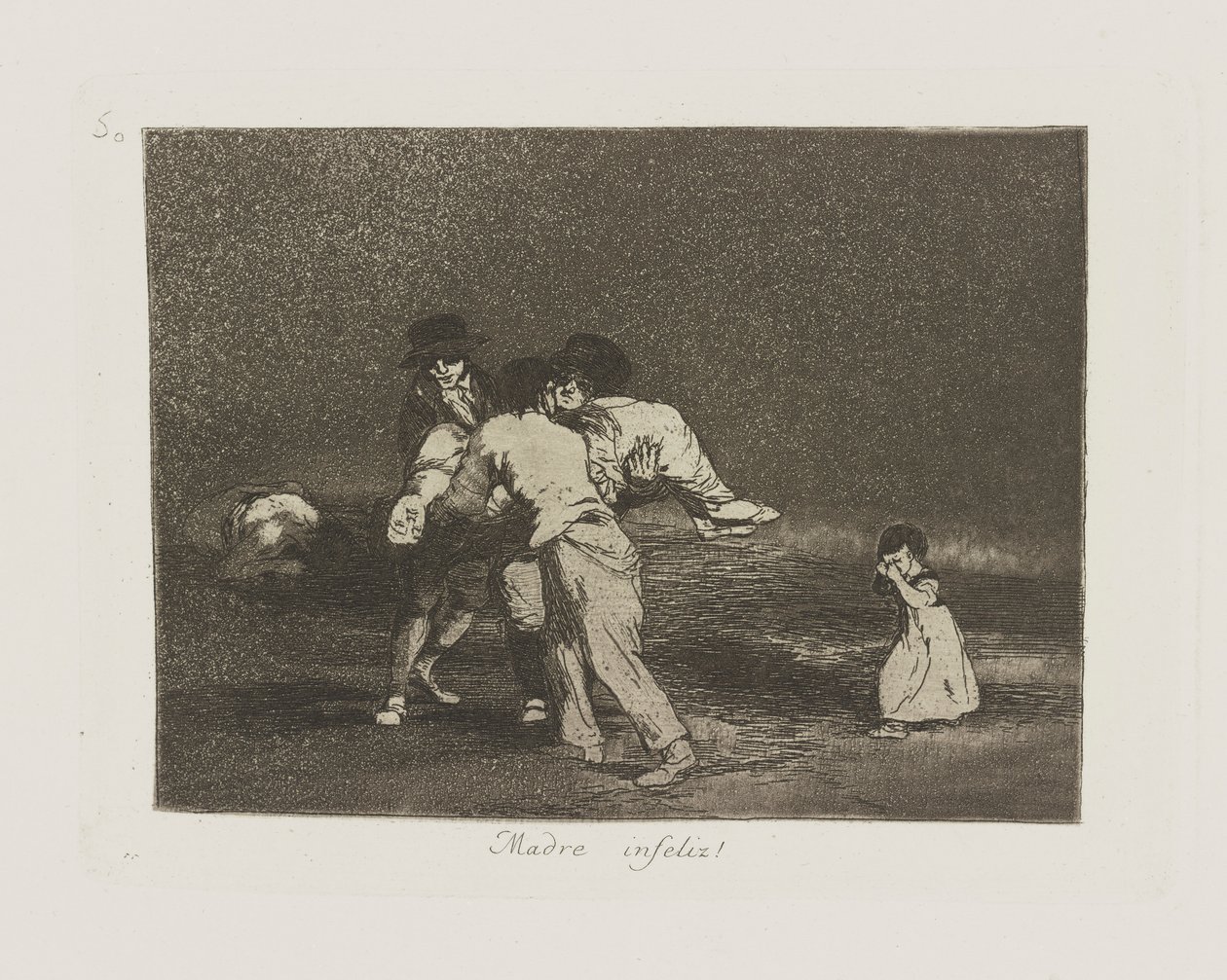 Unhappy Mother, Plate 50 from the Series The Disasters of War