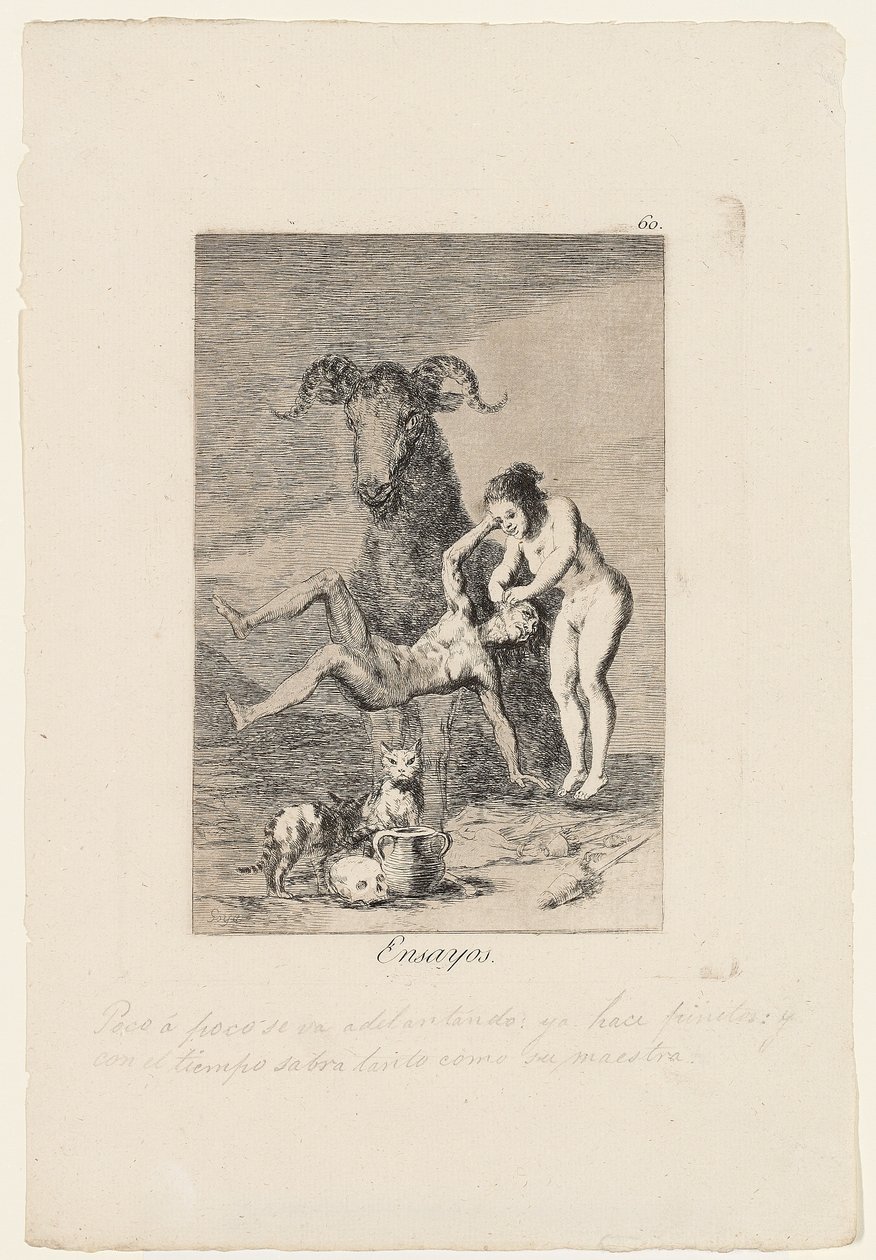 Ensayos, Plate from Los Caprichos by Francisco de Goya