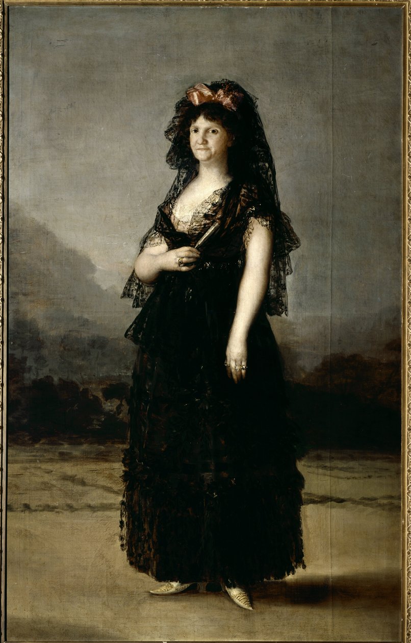 Portrait of Queen Maria Luisa wearing a Mantilla