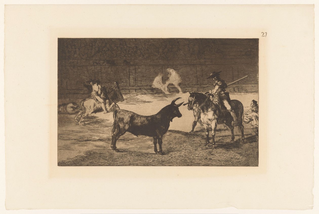 Fernando del Toro Challenges a Bull (Bullfighting series)