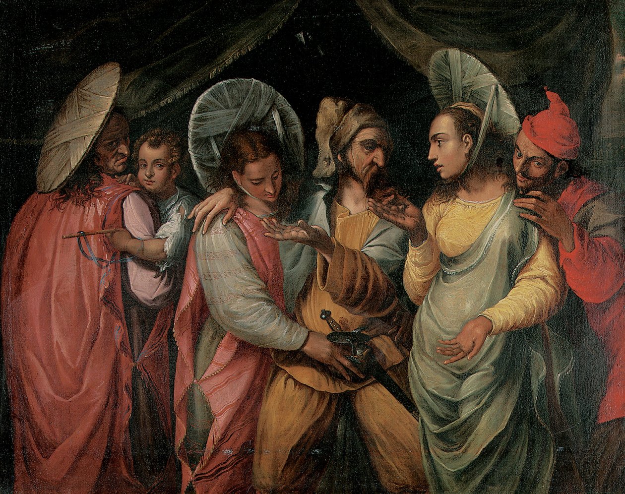 A Scene from the Commedia dell'Arte by Franco-Flemish School