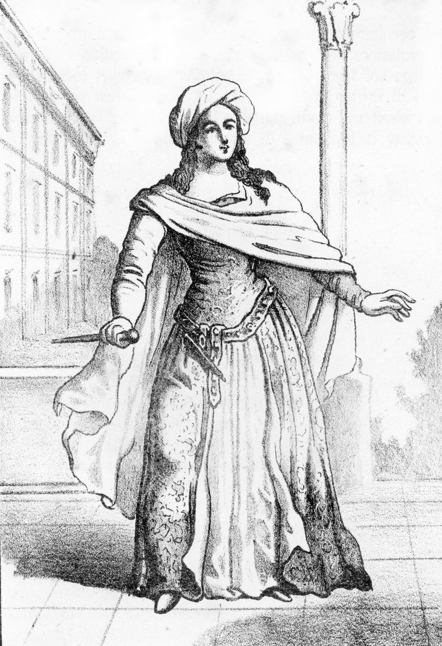 Portrait of the young Roman Beatrice Cenci accused of the murder of her ...