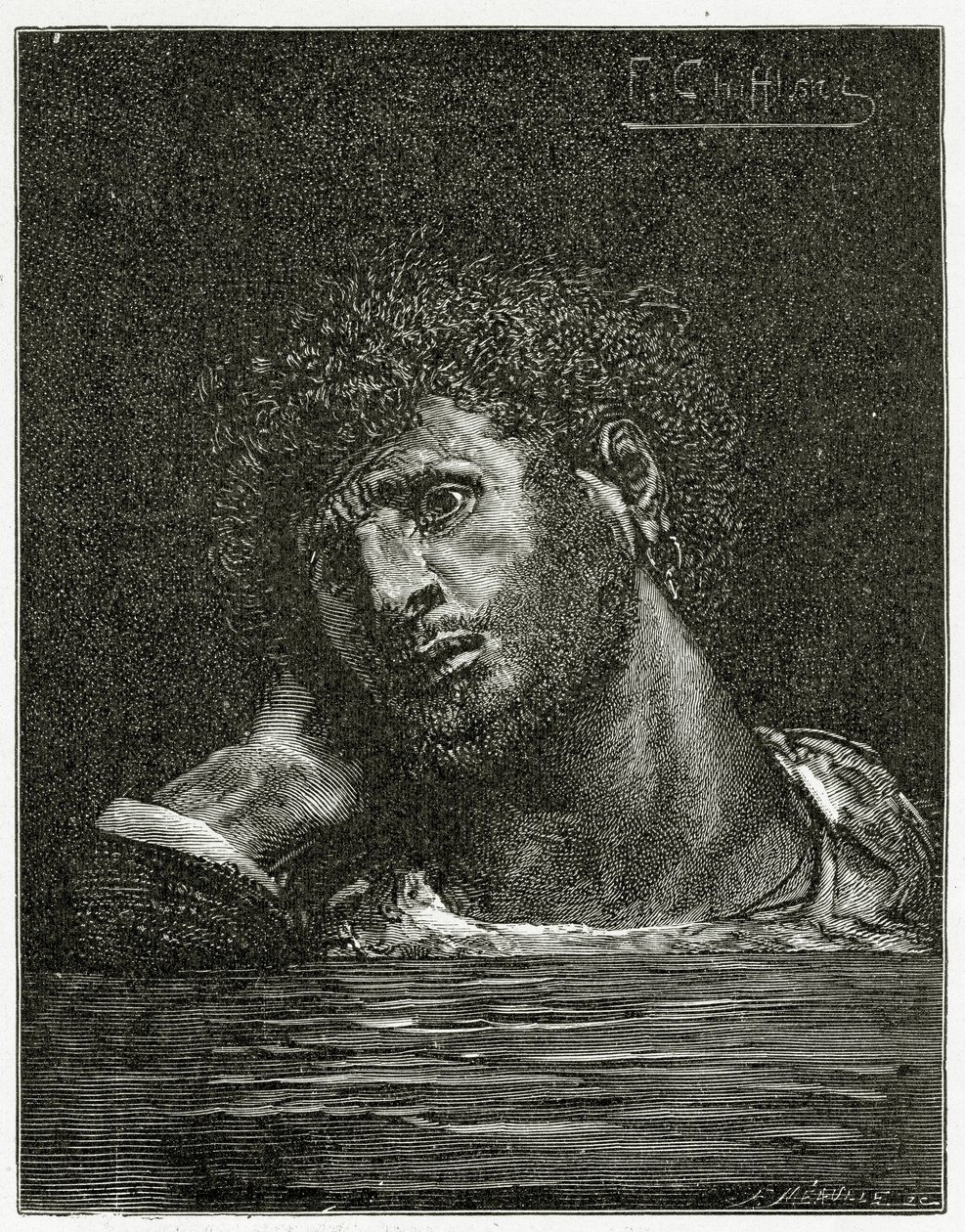 Death of Giliath - Illustration from Les Travailleurs de la Mer, 19th ...