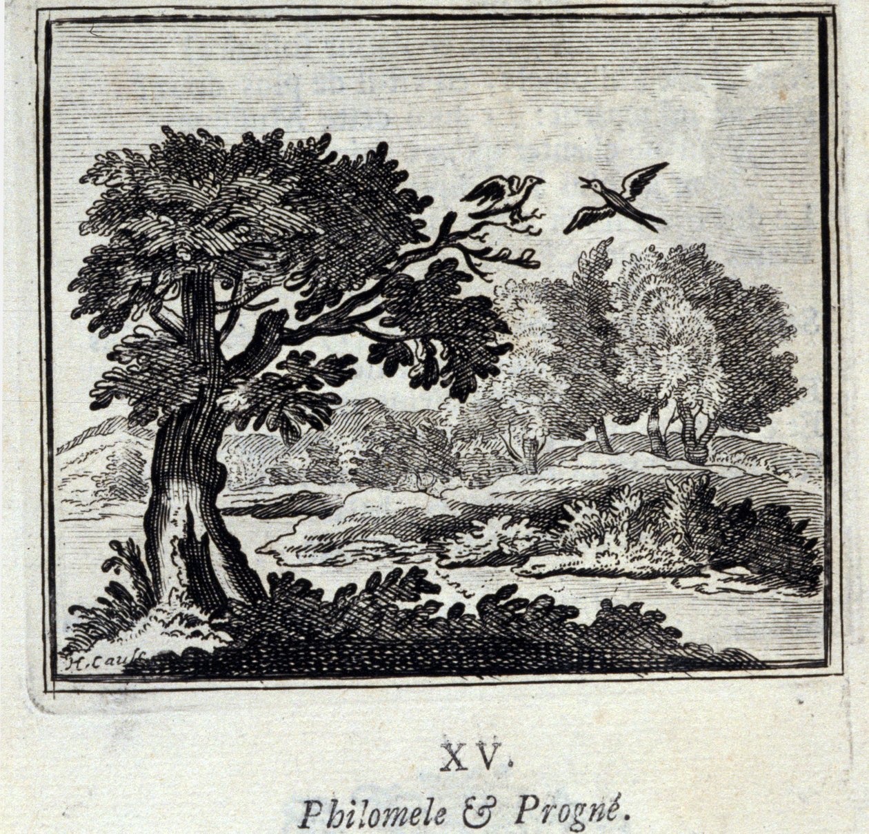 Philomela and Procne. Fables by Jean de La Fontaine. Illustration by ...