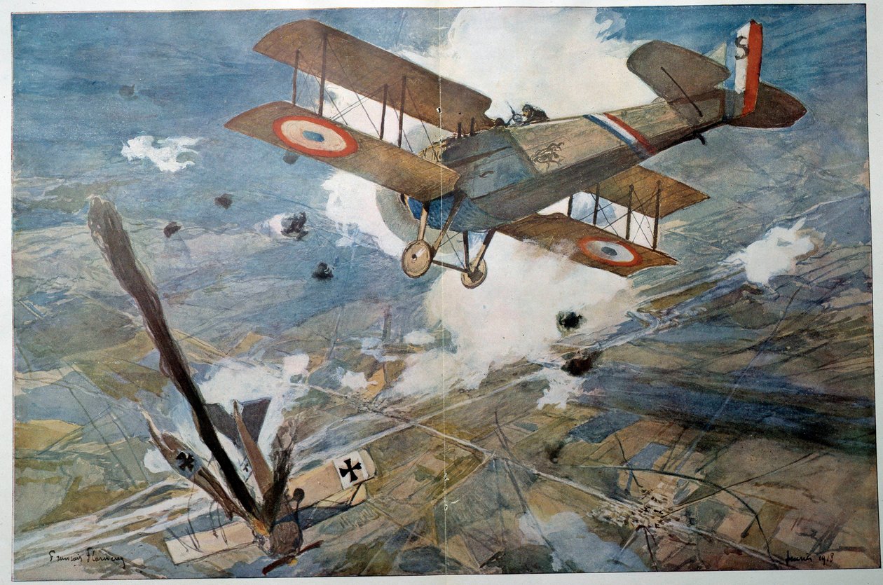 First World War: Air Fight by Francois Flameng