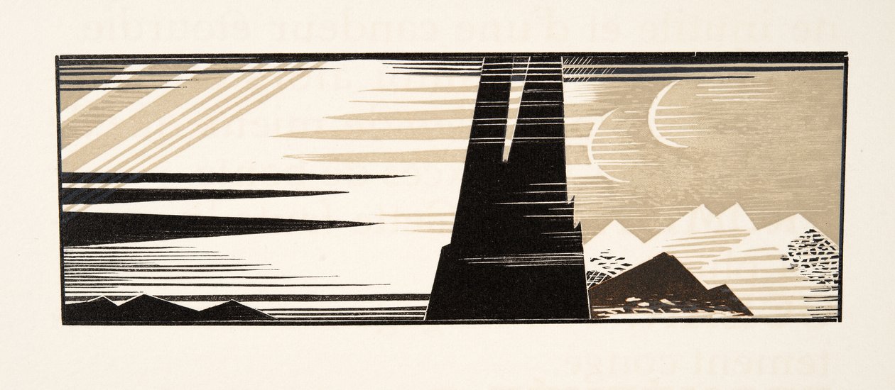 Graphic illustration from Prometheus Bound by Aeschylus, pub. 1941