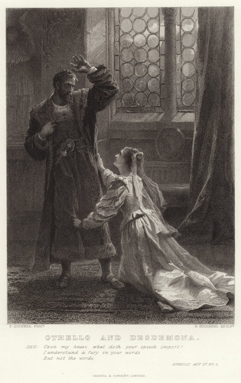 Othello and Desdemona, Othello, Act IV, Sc 2