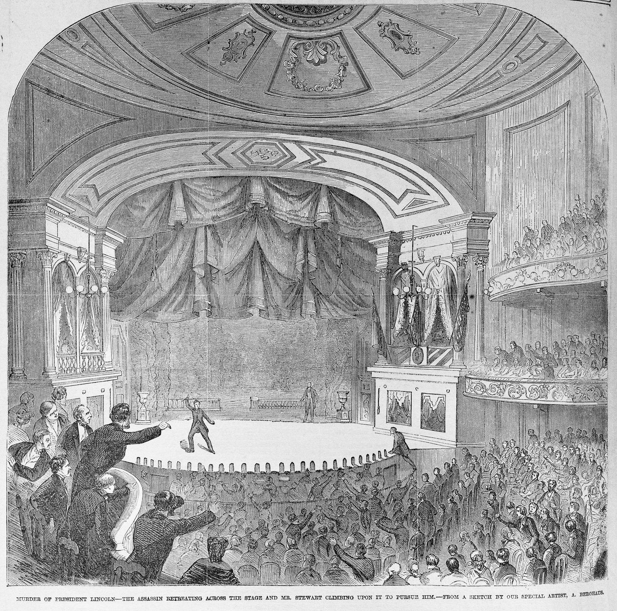 The Assassination of Abraham Lincoln in the Box at Ford's Theatre ...