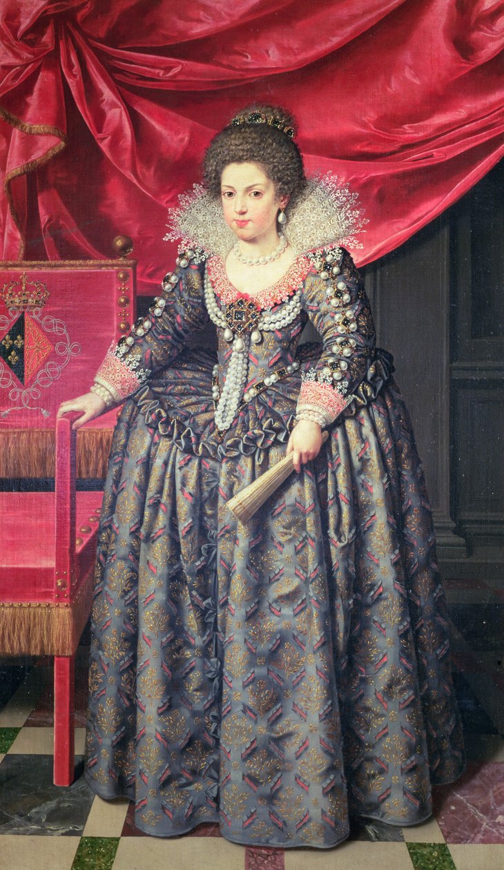 Portrait of Elizabeth of France (1602-44) daughter of Henri IV and ...